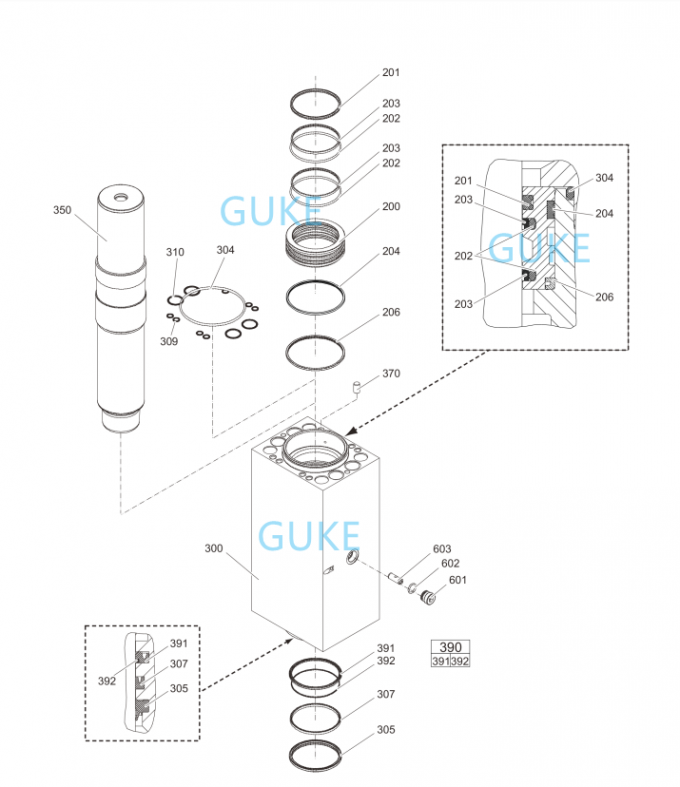 Atlas Copco Hydraulic Breaker Seal Kit MB1700 Rock Breaker